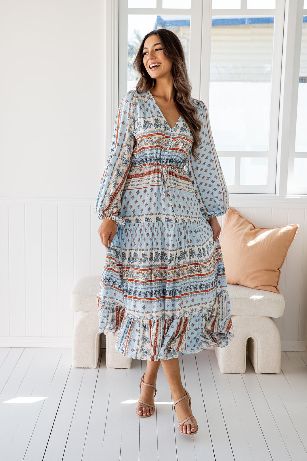 The Evie Dress - Aegean Sky — Sparrow & Finch Boutique